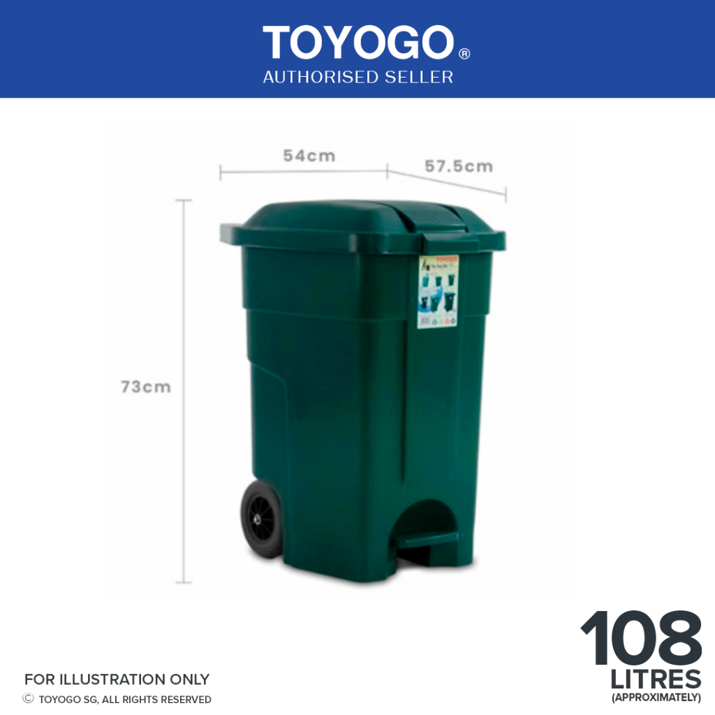 Toyogo 108L - 240L Plastic Dustbin | Shopee Singapore