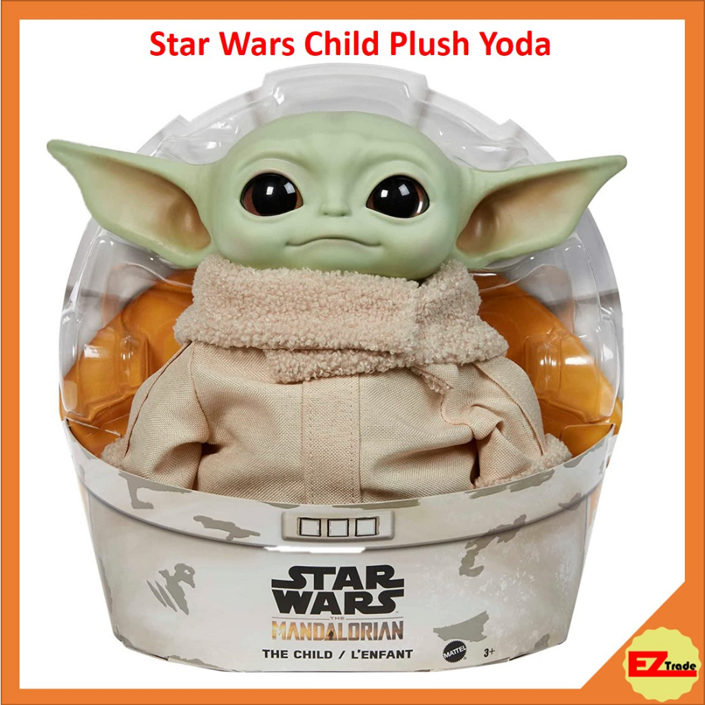 Mattel Star Wars Child Plush Toy Yoda-like Soft Figure from the Mandalorian, 11" Green GWD85 ...