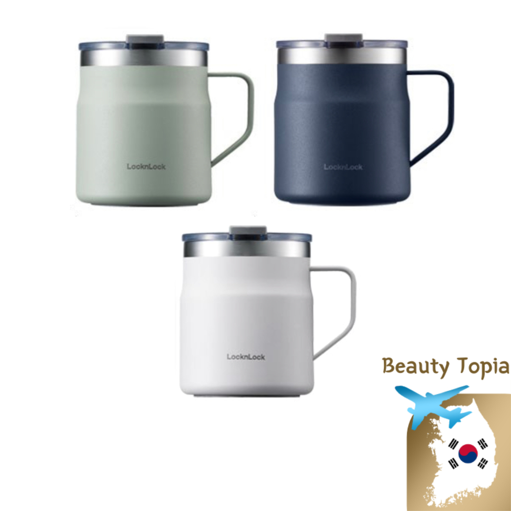 LocknLock Metro Mugs 355ml 475ml stainless steel mug with lid stainless ...