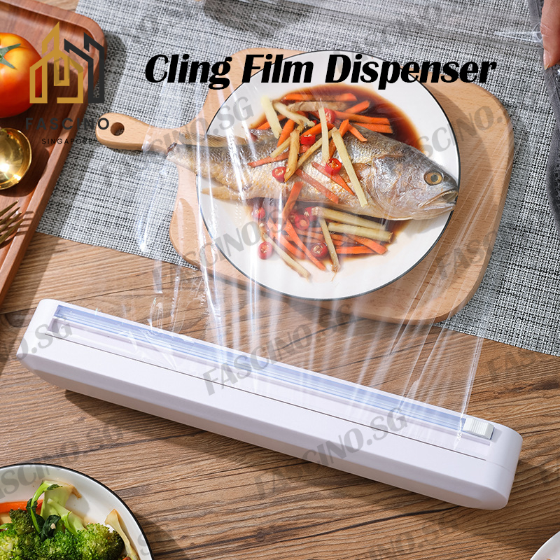 【SG】Food Cling Film Dispenser Plastic Wrap Cutter Preservative Film ...