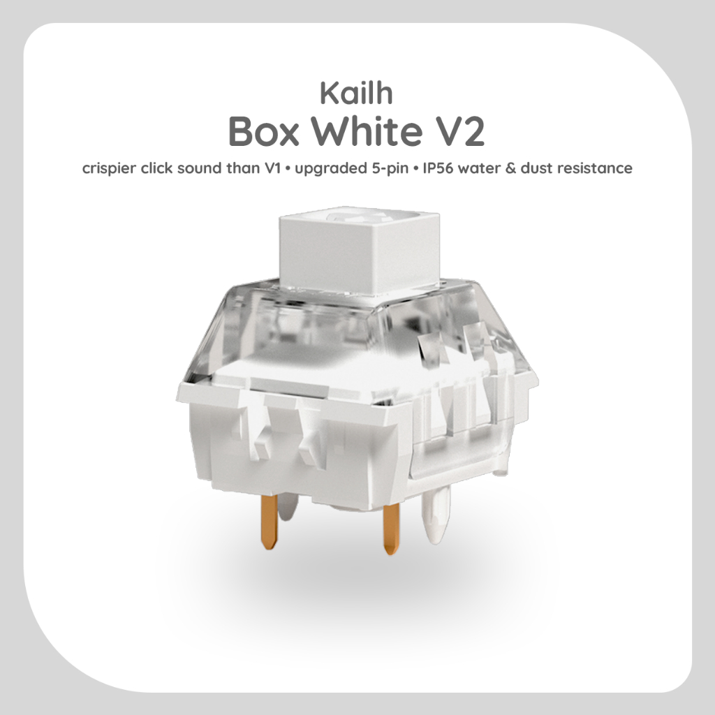[Authentic] Kailh Box White V2 Clicky Tactile switch for mechanical ...