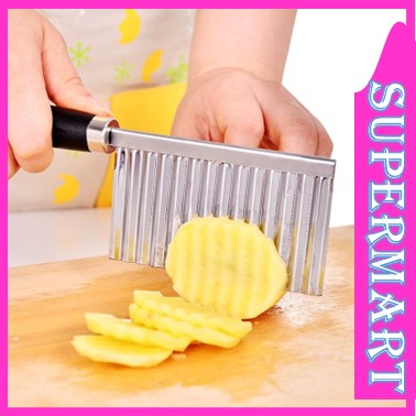 Creative wave-shaped potato cutter, stainless steel corrugated cutter ...