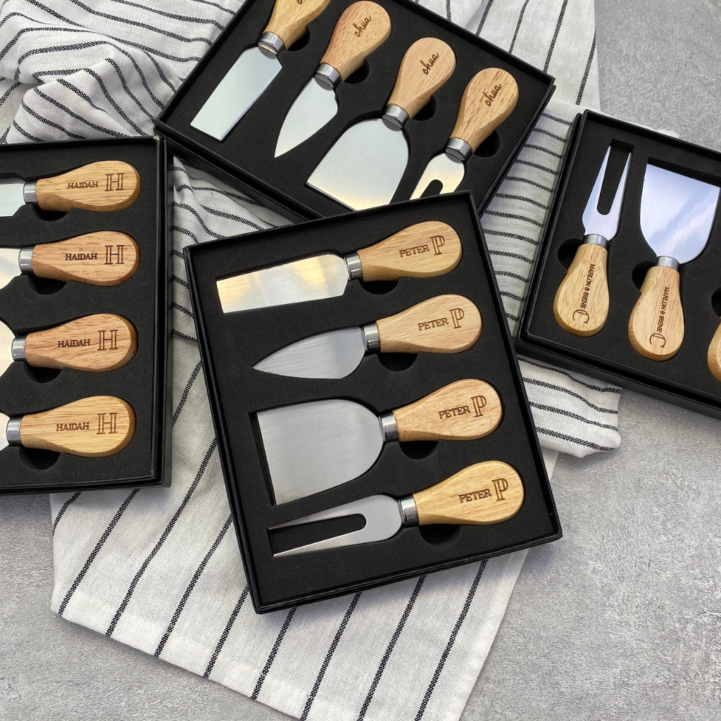 Personalised Mini Cheese Knife Set | BTO Corporate Gift Ideas Wedding ...