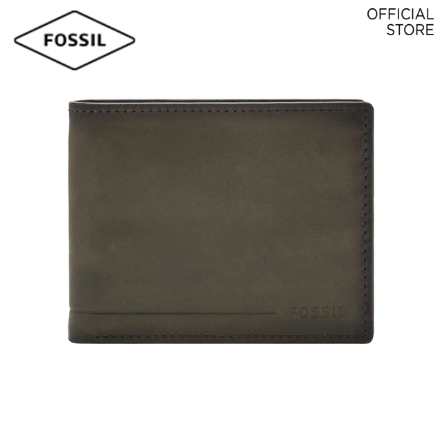 Fossil Men's Allen Wallet ( SML1547345 ) - Olive Leather | Shopee Singapore