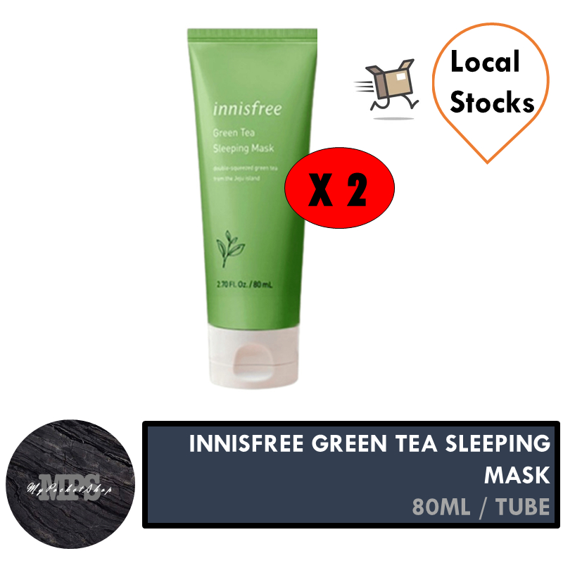 (BUNDLE OF 2) Innisfree Green Tea Sleeping Mask (80ml/Tube) | Shopee ...