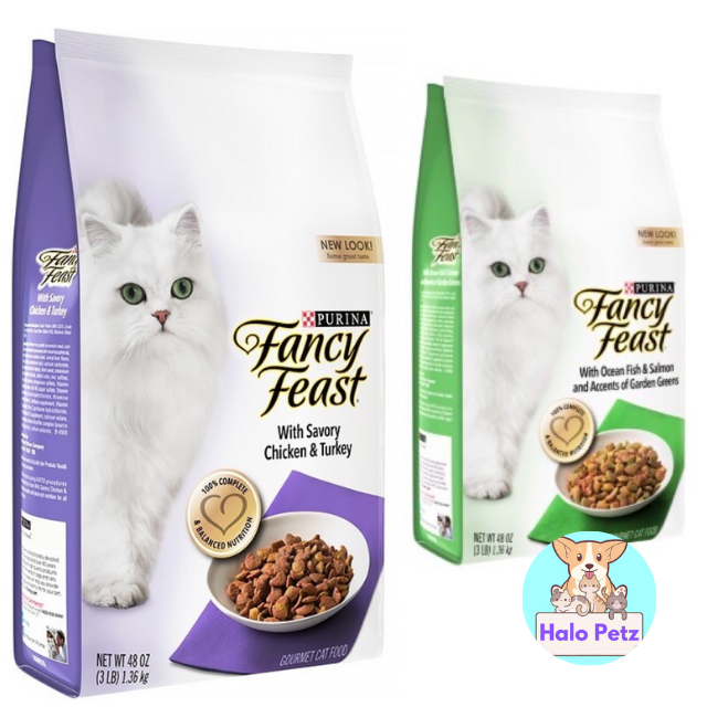 FANCY FEAST DRY FOOD Cat Food Dry Food Kibble Salmon 1.36Kg | Shopee ...