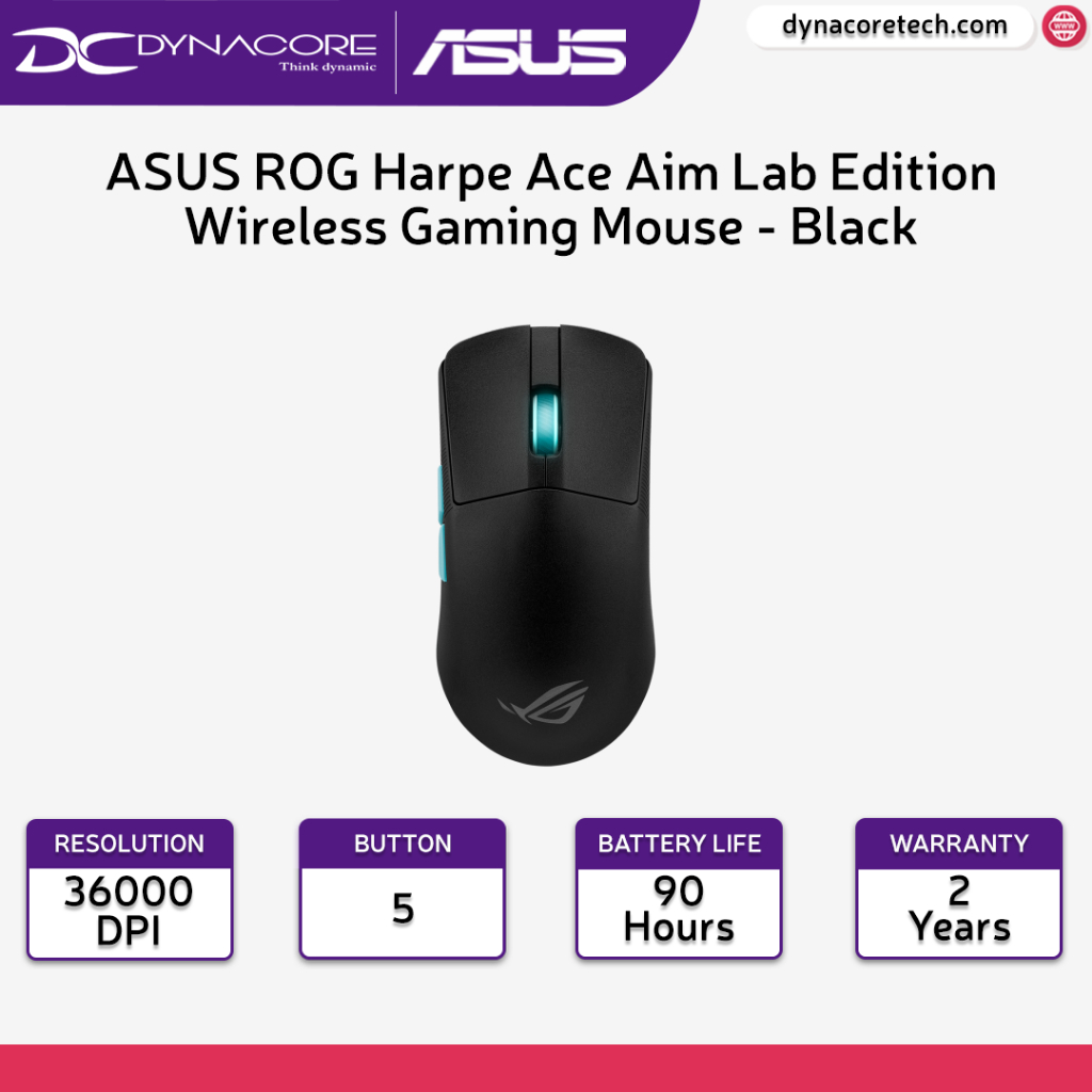 ASUS ROG Harpe Ace Aim Lab Edition Wireless Gaming Mouse - Black | Shopee Singapore