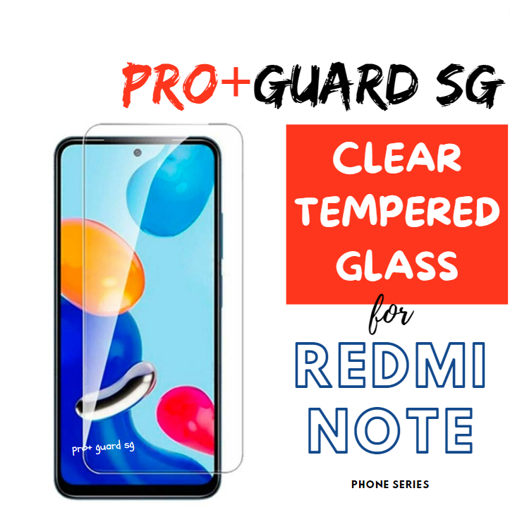 [SG] CLEAR Tempered Glass Redmi Note 14 13 Pro+ 12 Plus 11 11s 10s 10 ...