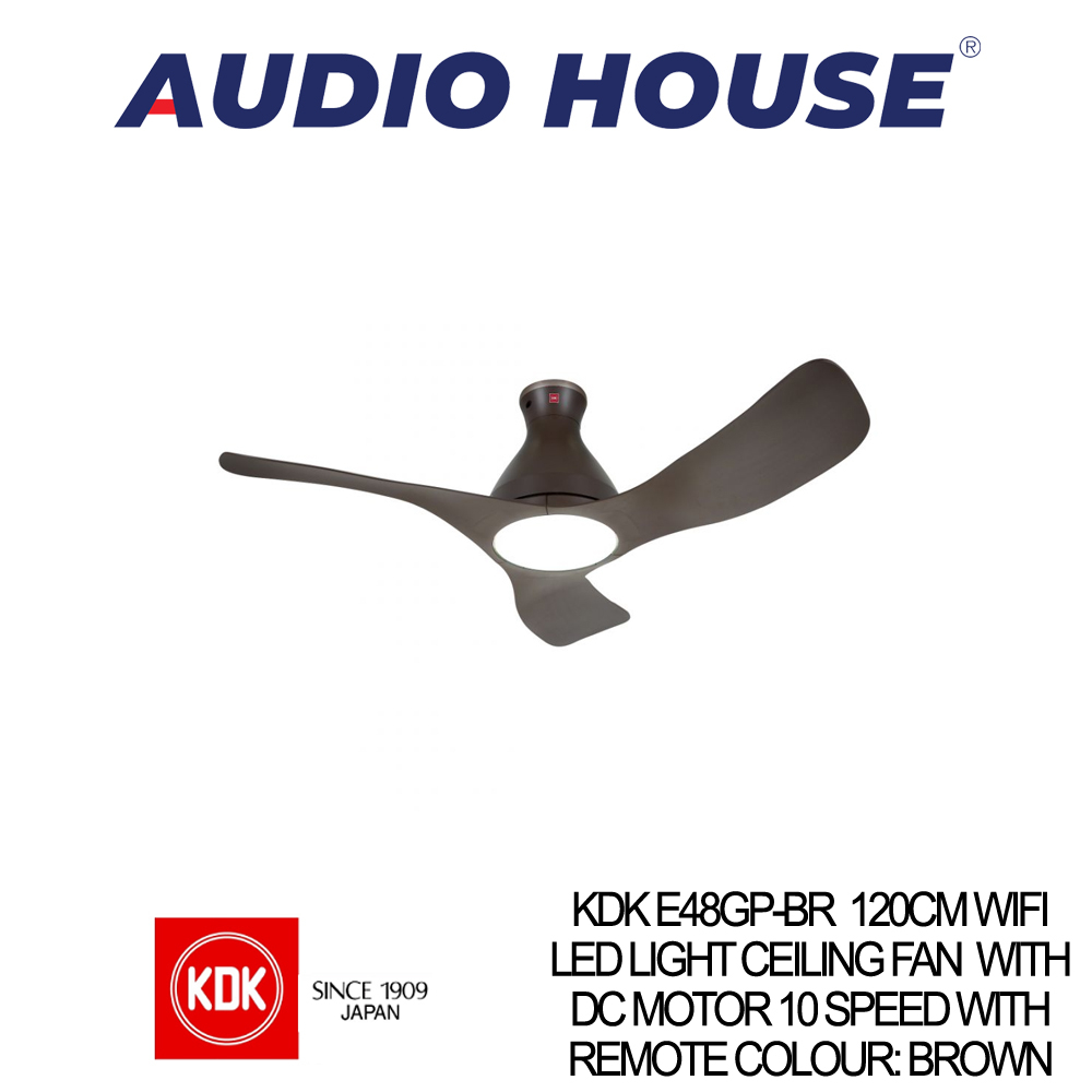 KDK E48GP-BR 120CM WIFI LED LIGHT CEILING FAN WITH DC MOTOR 10 SPEED ...