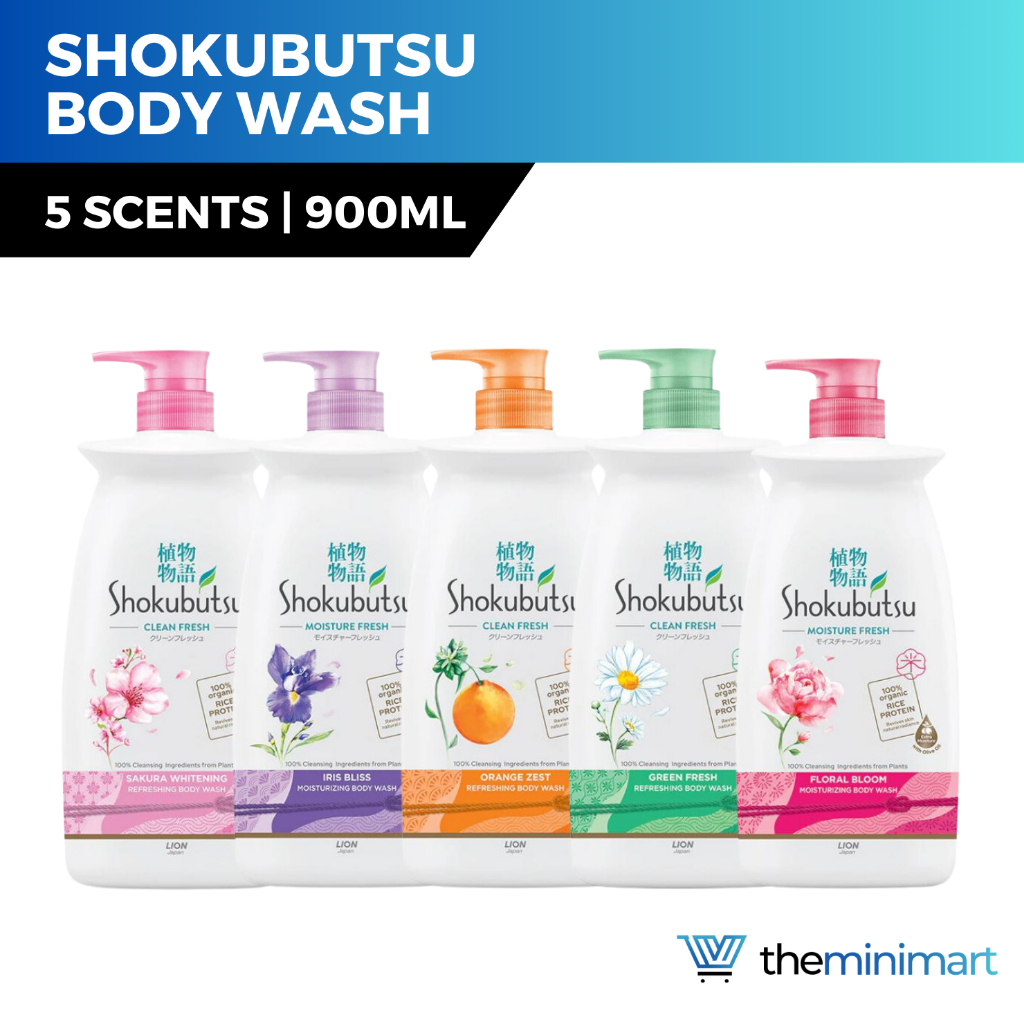 Shokubutsu Body Wash 900ml - Invigorating, Nourishing Shower Foam for ...