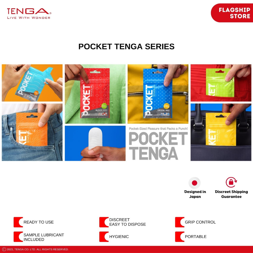 Tenga Bundle Pocket 6 in1 Bundle Set Block Spark Crystal Cool Hexa Wave ...