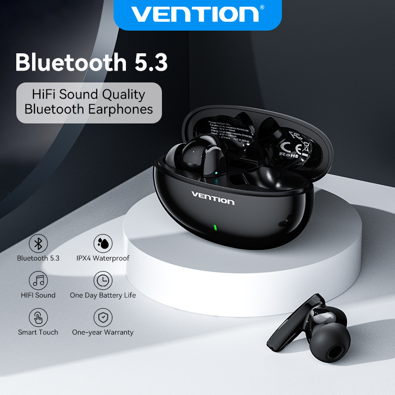 Vention Earbuds Bluetooth Earphones TWS V5.3 Headphones Waterproof ...