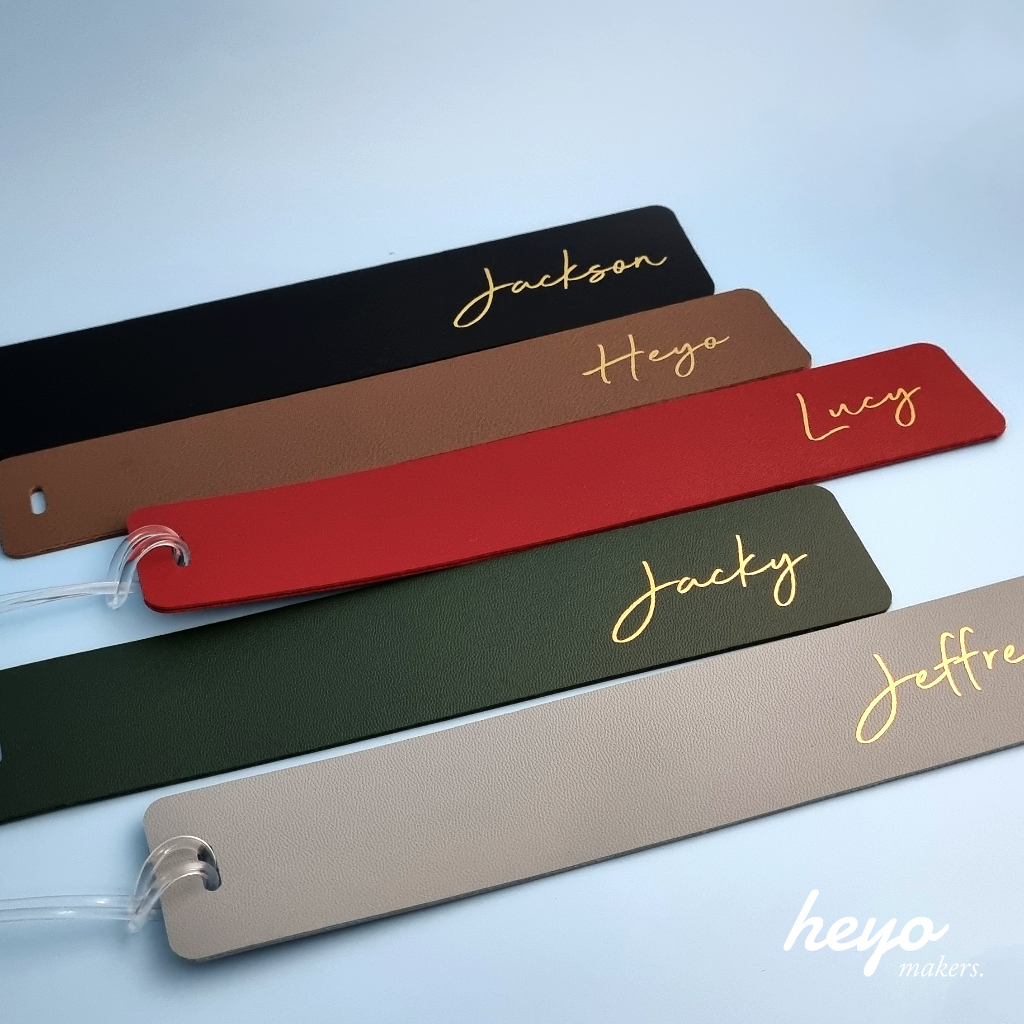 Personalised Leather Bookmark / Bag Tag | Custom Christmas Gifts ...