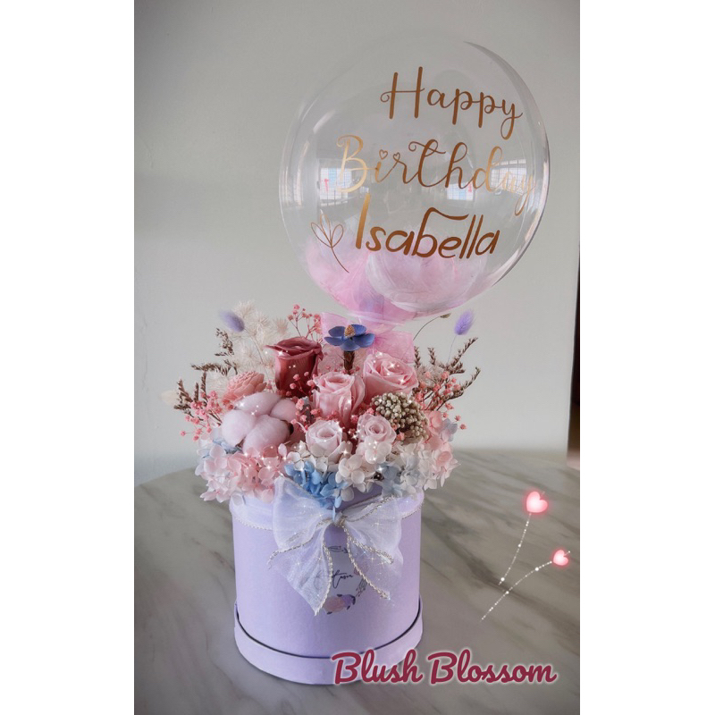 Flower Bloom Box - Blush Blossom | Preserved Flower Arrangement ...