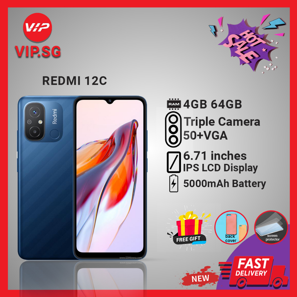 Xiaomi Redmi 12C Brand New Sealed Set 5000mAh Battery 50MP Camera ...