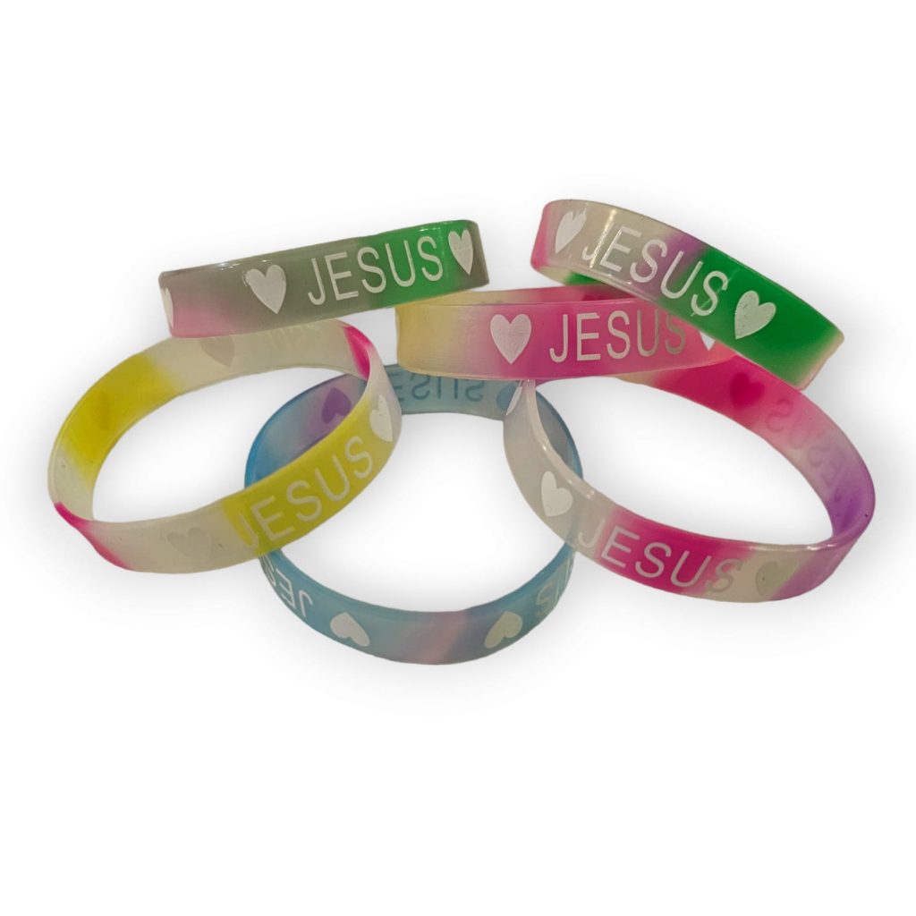 Jesus Silicone Wristband (Psychedelic Multicolor) | Shopee Singapore