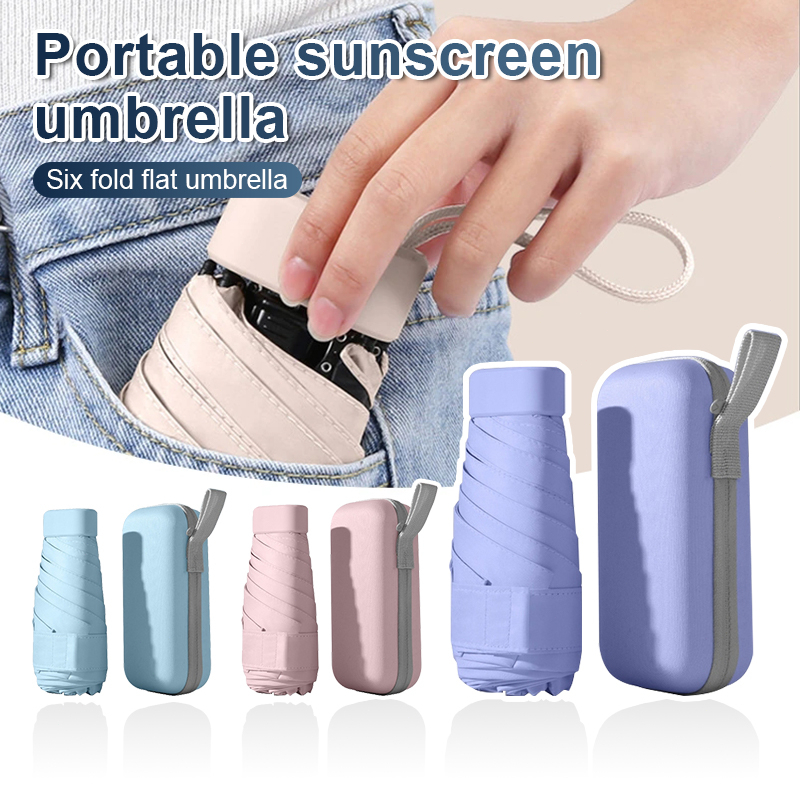 [SG Seller] Mini Umbrella UPF50 Anti-UV 8/6 Ribs Automatic Umbrella ...
