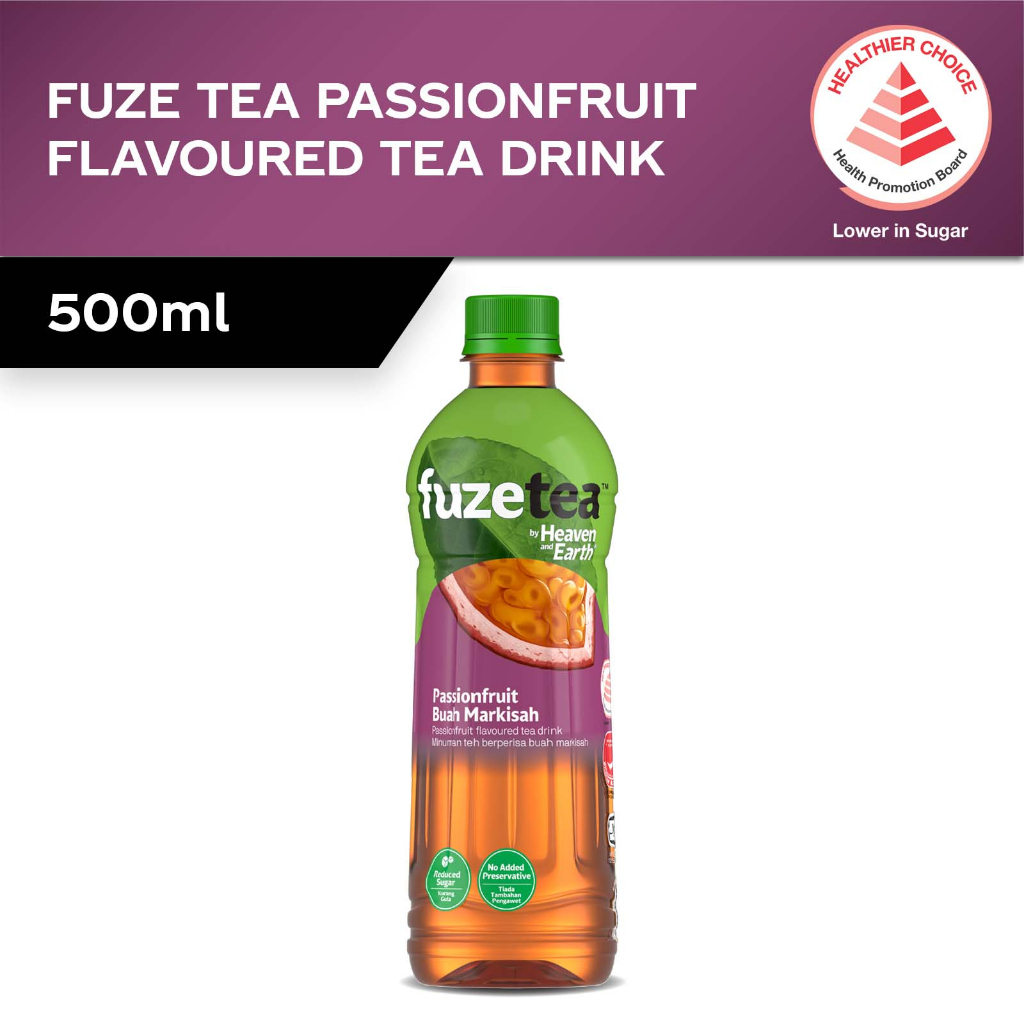 Fuze Tea Passionfruit Flavoured Tea Drink 500ML | Shopee Singapore