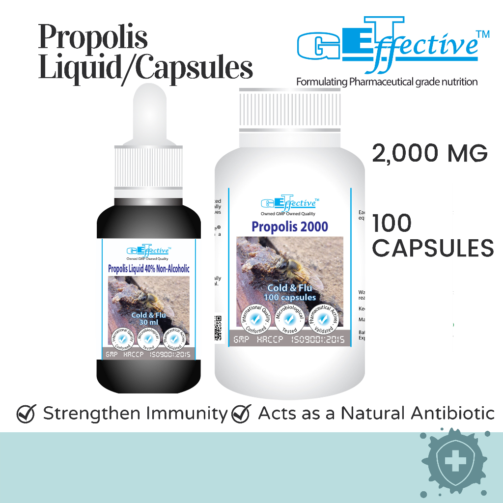 GET Effective Propolis [30/100/450 caps] & Liquid 40% [30ml] | Shopee ...
