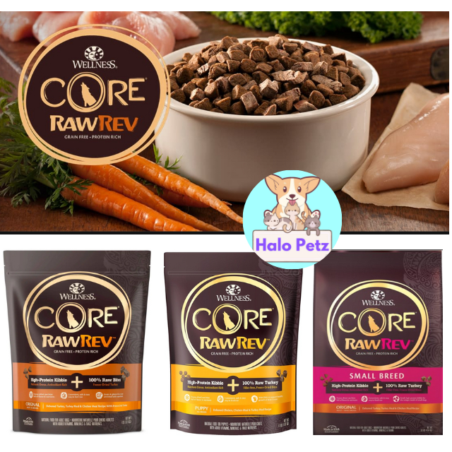 Wellness Core Raw Rev Kibble for Dogs Kibble + Freeze-Dried (5 flavours ...
