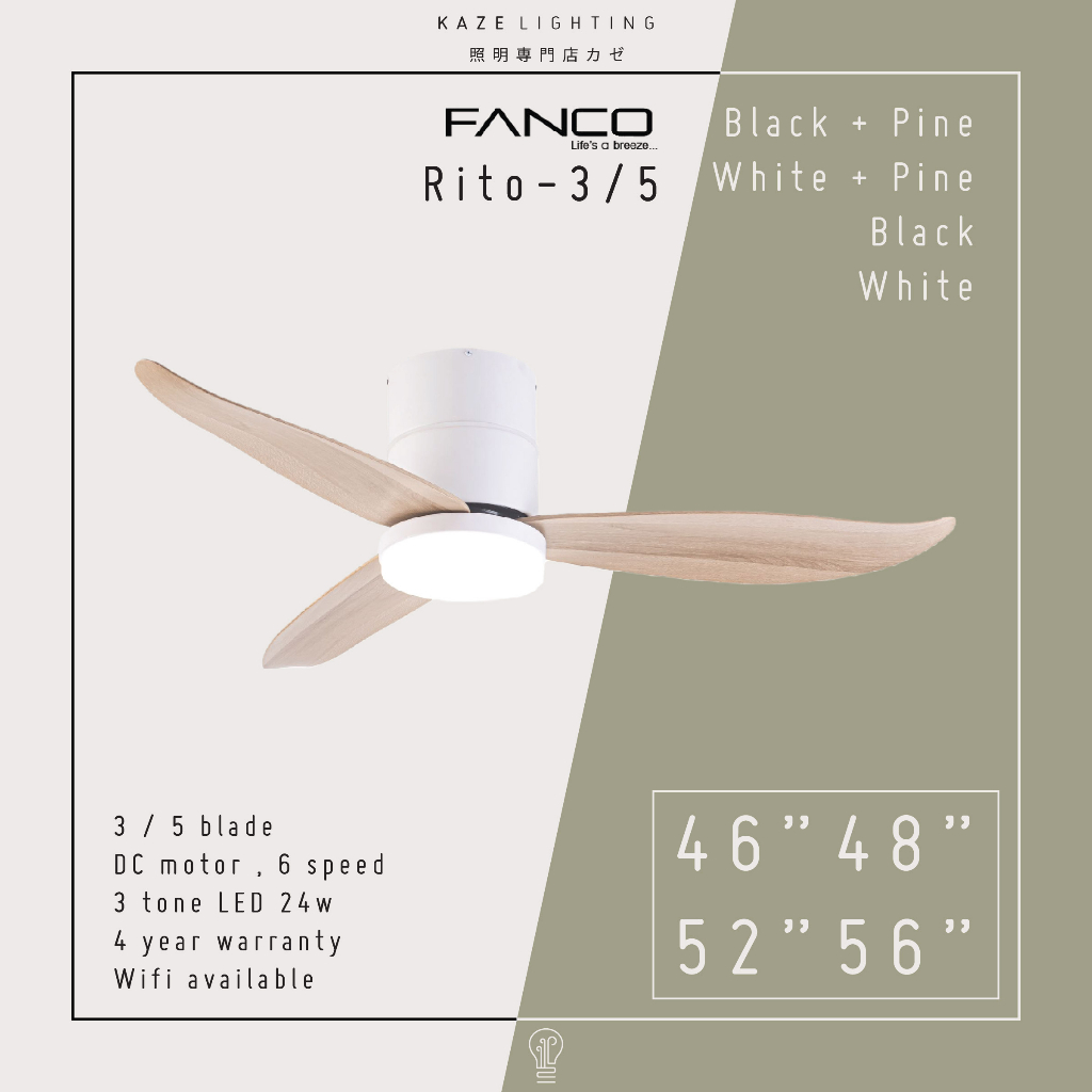 [INSTALLATION] - FANCO RITO - 3 / RITO - 5 46, 48, 52 & 54Inch DC Motor ...
