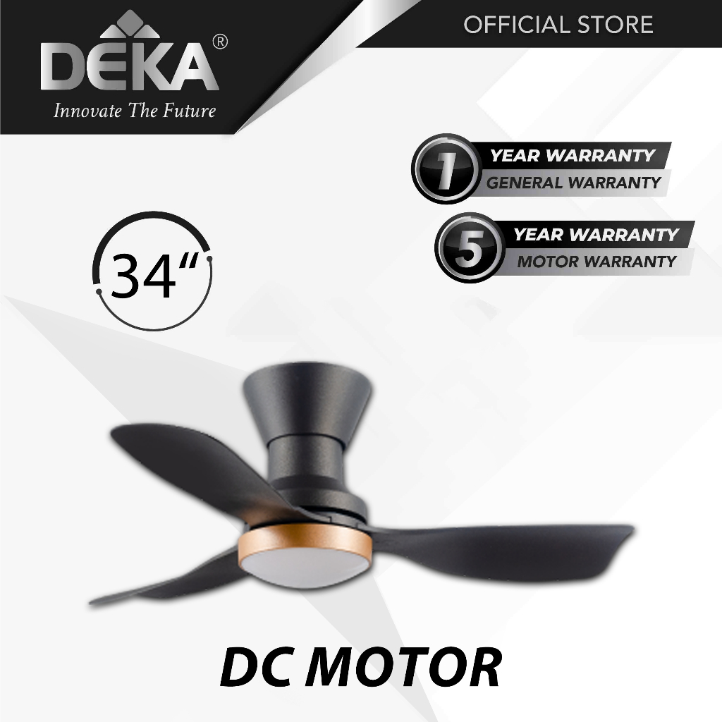 DEKA Concept Series 34-Inch White/Magnesium Color Mini Ceiling Fans ...