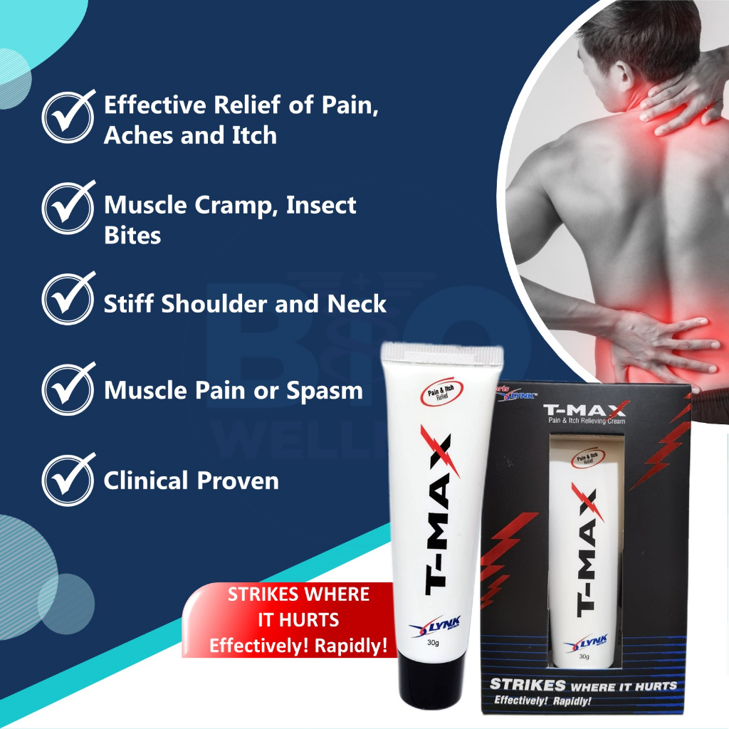 T-MAX Pain & Itch Relieving Cream 30g | Shopee Singapore