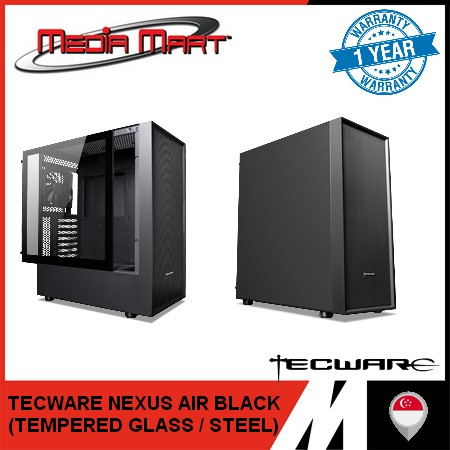 TECWARE NEXUS STEEL BLACK CASING WITH 4X NON RGB 120MM FAN | Shopee ...
