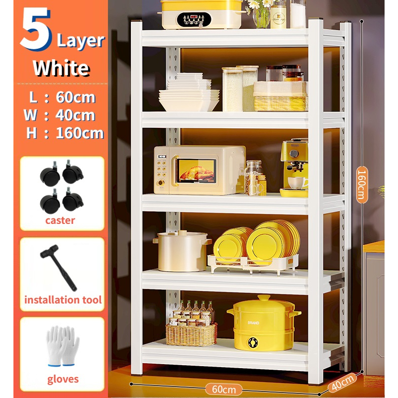 Heavy Duty Metal Rack Boltless Shelf Movable Kitchen Rack Storage Shelf ...