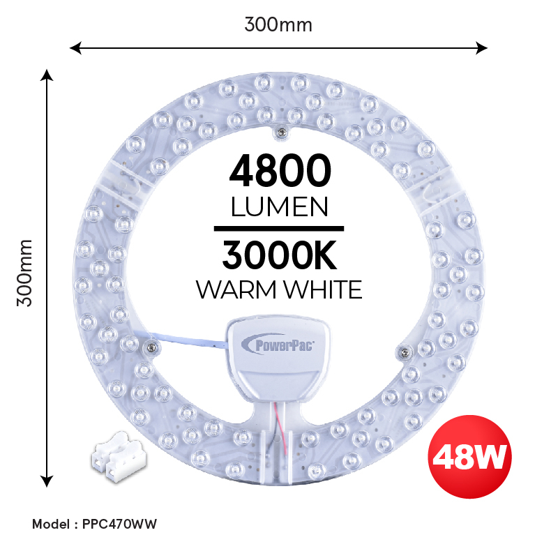 PowerPac LED Ceiling Lamp, Ceiling Light, Round Light 18/24/36/48 Watts ...