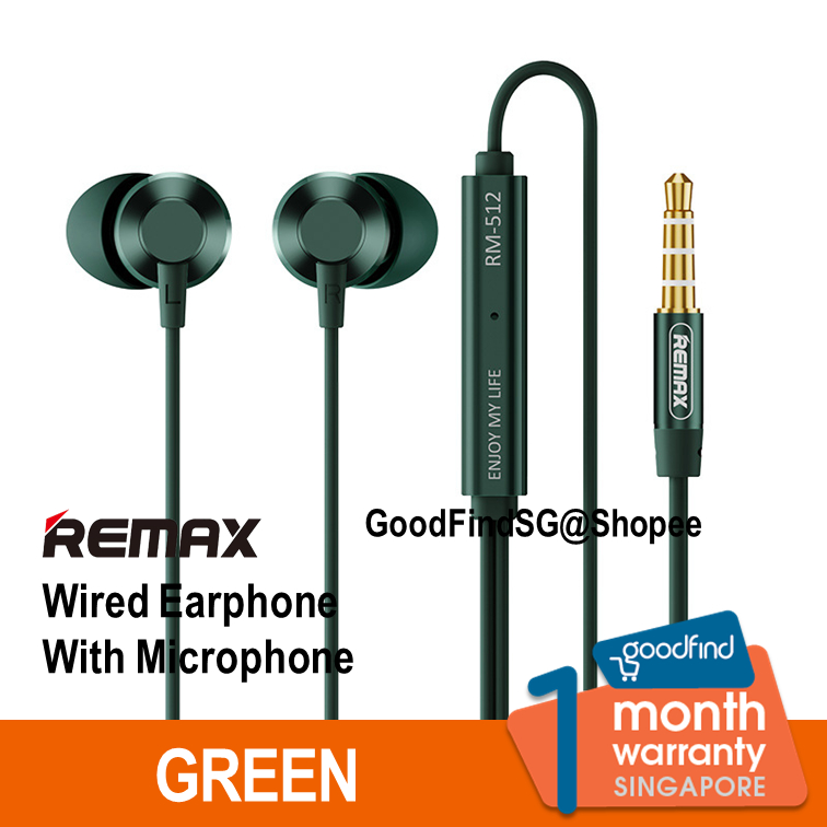 LOCAL SELLER REMAX Earphone With Mic RM 512 Earpiece Wired Zoom ...