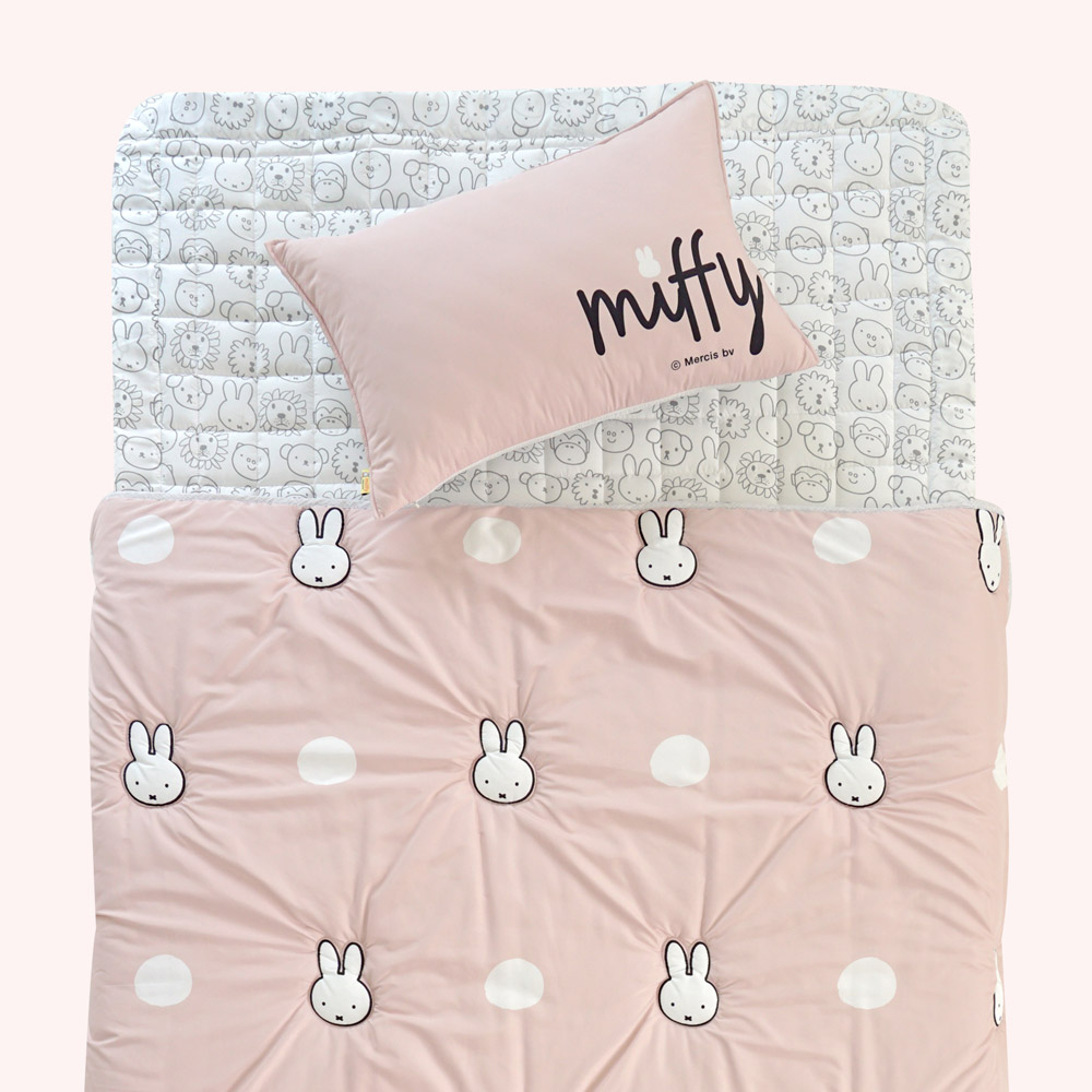 NUBIZIO KOREA Allergy Care Miffy Yam Yam Pink Comforter Set | Shopee Singapore