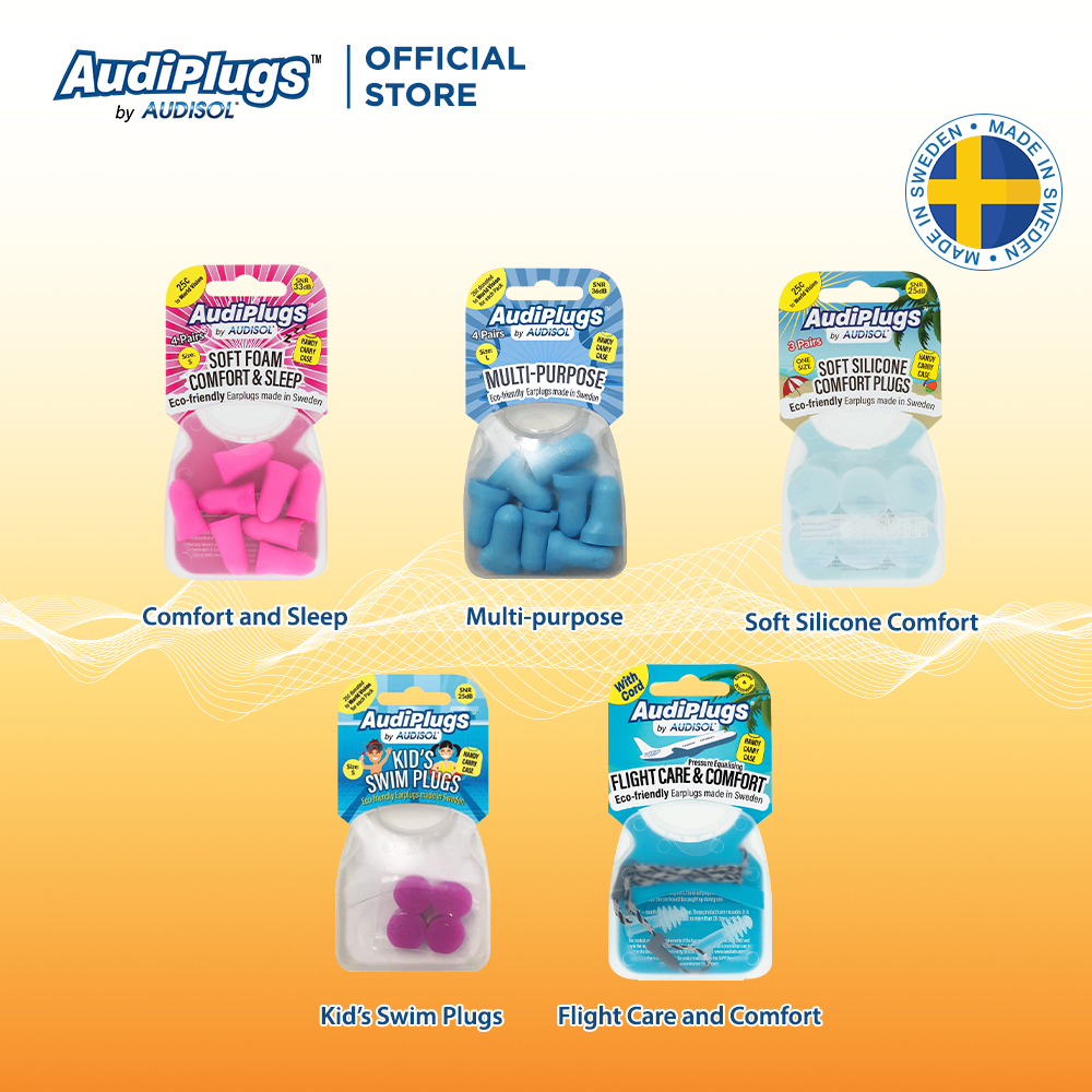 Audiplugs Multi-purpose/Kid Swim/Soft Form/Flight Care/Soft Silicone ...