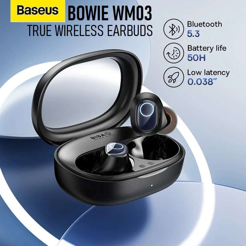 Baseus WM03 True Wireless Bluetooth Headphones Earphones Earbuds TWS with Mic | Shopee Singapore
