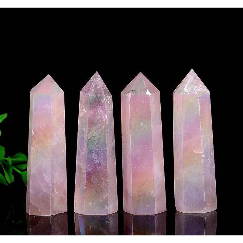 [SG Seller 🇸🇬] Aura Rose Quartz Crystal Tower | Medium Size Quality ...
