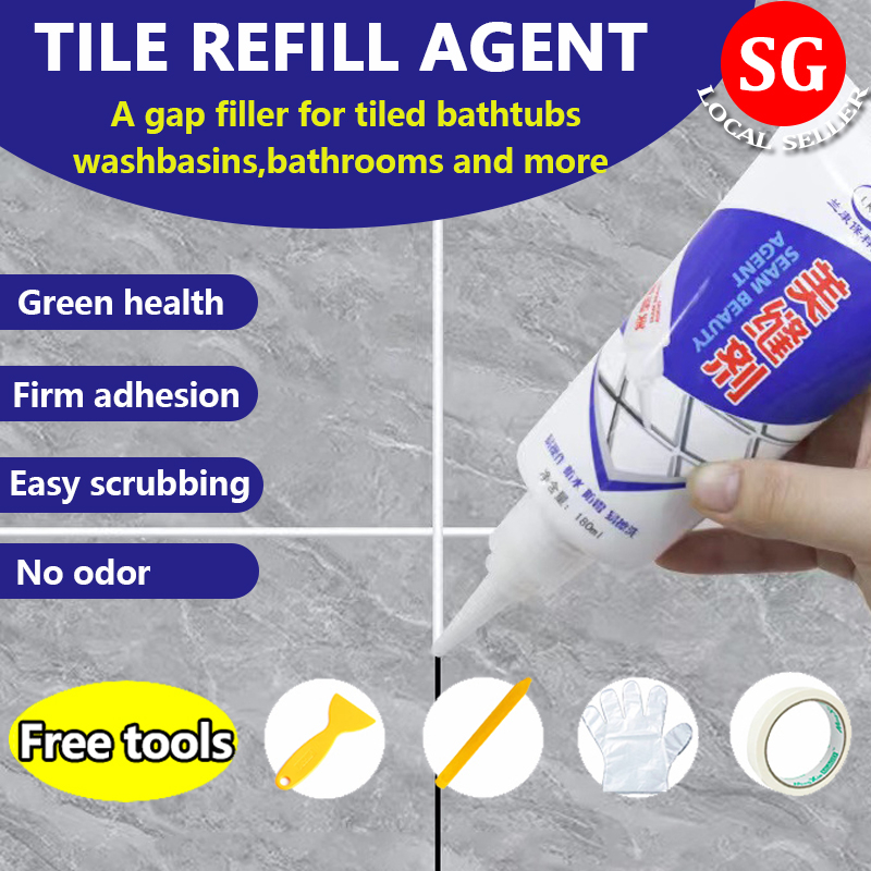 🇸🇬【SG Stock】Tile Grout Repair Pen Sealant Gap Filler Waterproof Filling ...