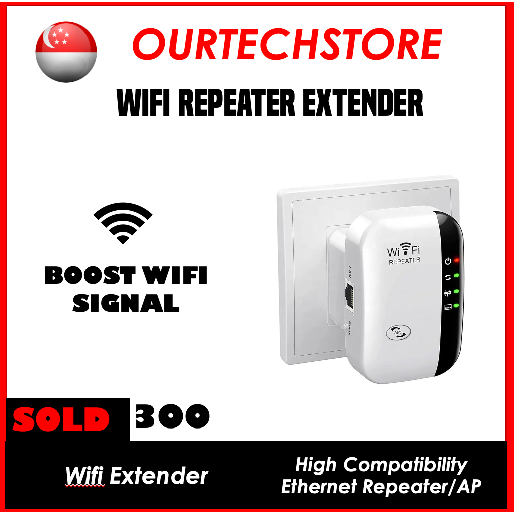 【SG 🇸🇬 Ready Stock】Wireless Wifi Repeater Extender Wireless Signal ...
