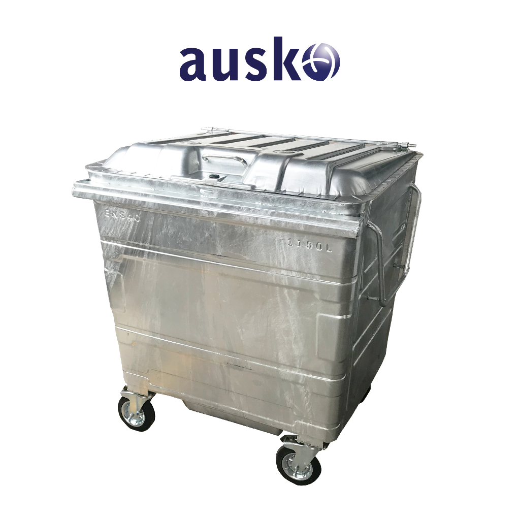 Galavnised Mobile Garbage Bin | MGB | 660L, 1100L | Dustbin | Trash Bin ...