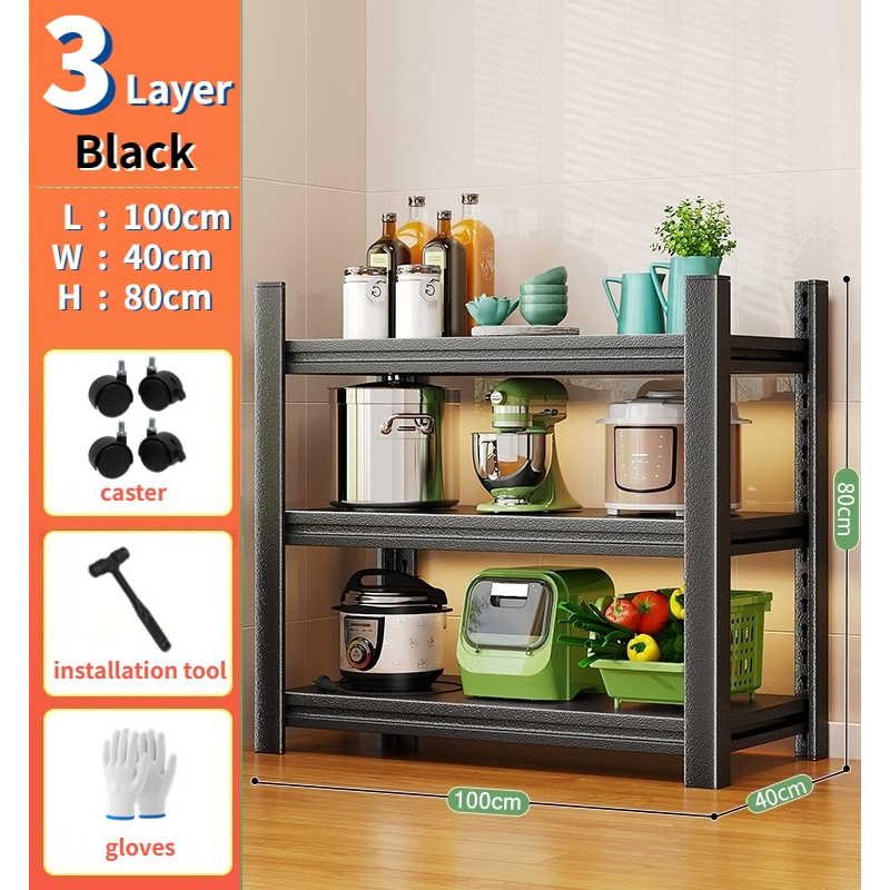 Heavy Duty Metal Rack Boltless Shelf Movable Kitchen Rack Storage Shelf ...
