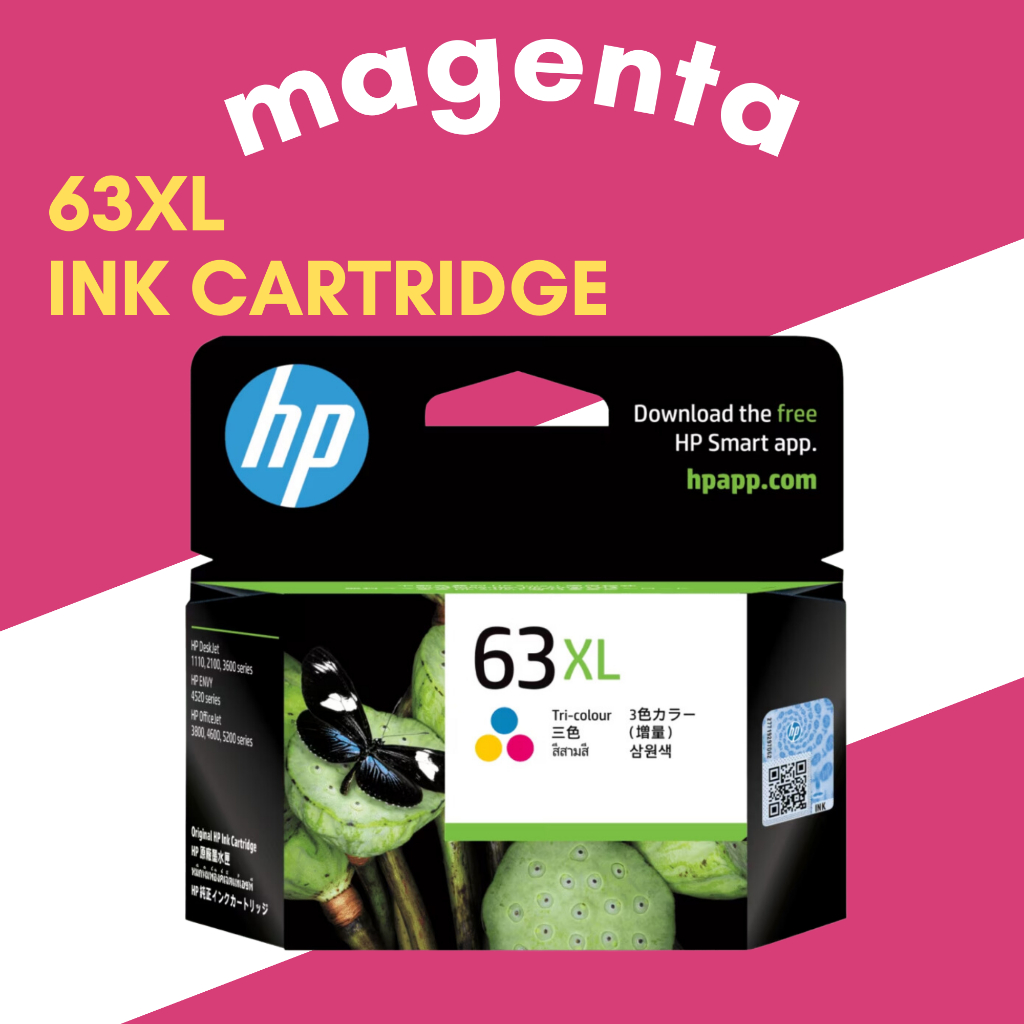 HP 63XL Ink Cartridge, Tri-color (F6U63AA) | Shopee Singapore