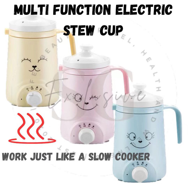 🍲600ml Mini Multi-Function Electric Ceramic Cooker Cup /Slow Cooker ...