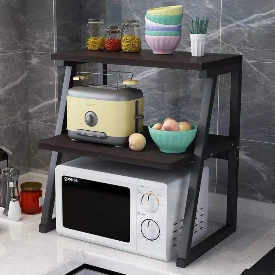 Microwave Rack Oven Rack Kitchen Rack Shelf Kitchen Organiser Storage ...