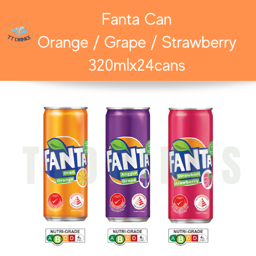 Fanta Orange Can / Fanta Grape Can / Fanta Strawberry Can : 24cans x 320ml | Shopee Singapore