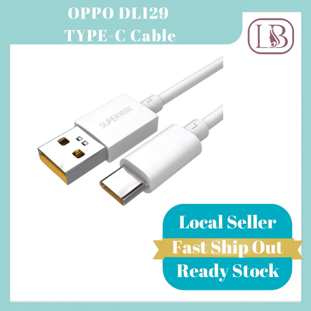 Super VOOC Type C USB Fast Charging OPPO Cable - Retail Pack | Shopee ...