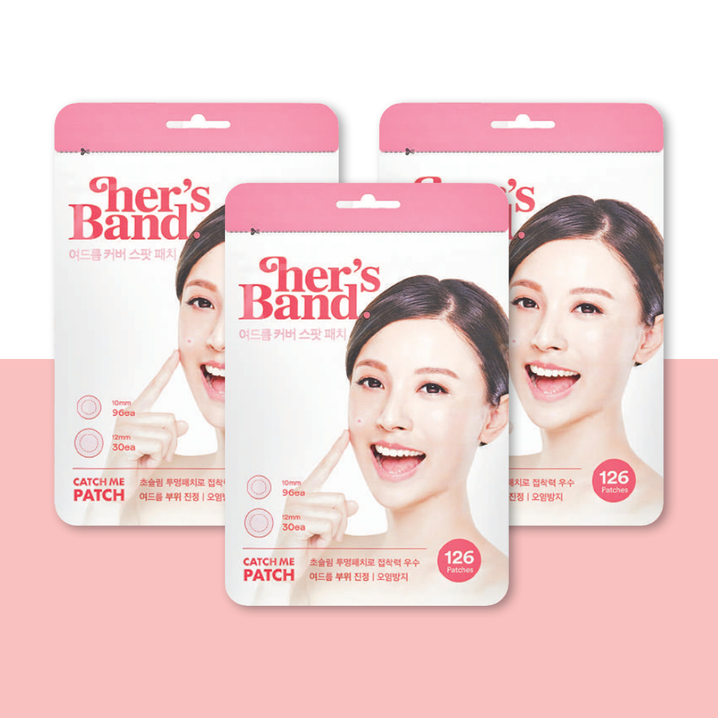 🇰🇷 [Catch me Patch] (126pcs) Her's Band Pimple Acne Stickers Nico ...