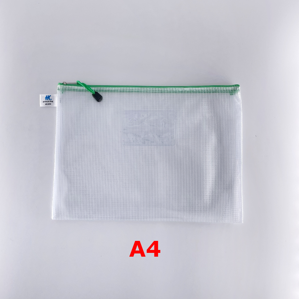 [SG] PVC Mesh Zip Bag w/ Card Slot A3 B4 A4 A5 A5.5 A6 B8 Document ...