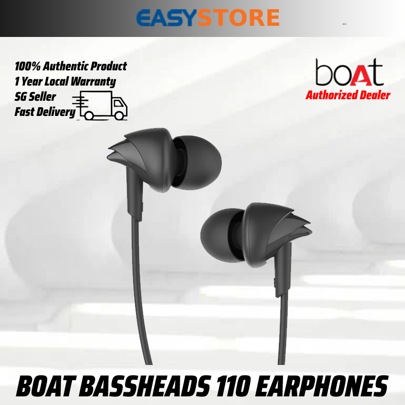 Boat BassHeads 110 In-Ear Earphone(1Yr Warranty) | Shopee Singapore