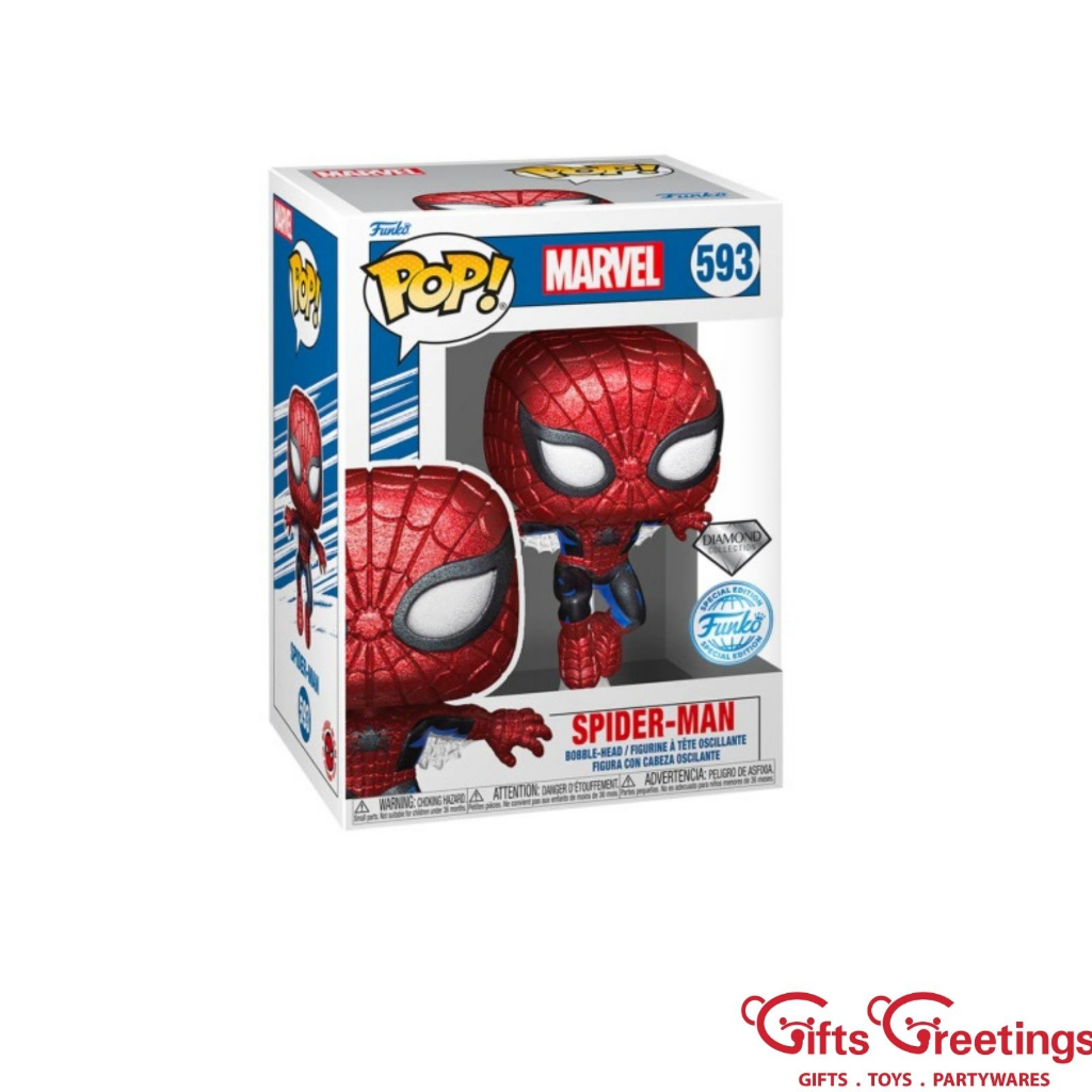 Funko POP Marvel 593 Spider-Man Diamond Collection (SE) | Shopee Singapore
