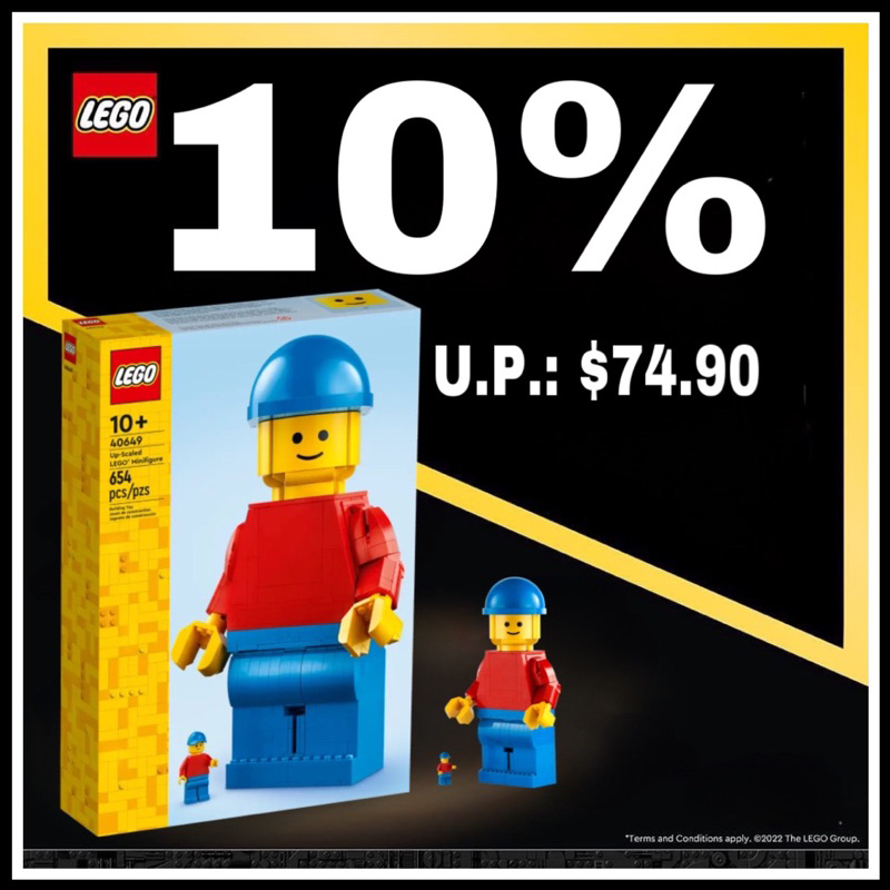 LEGO Up-Scaled LEGO Minifigure 40649 | Shopee Singapore