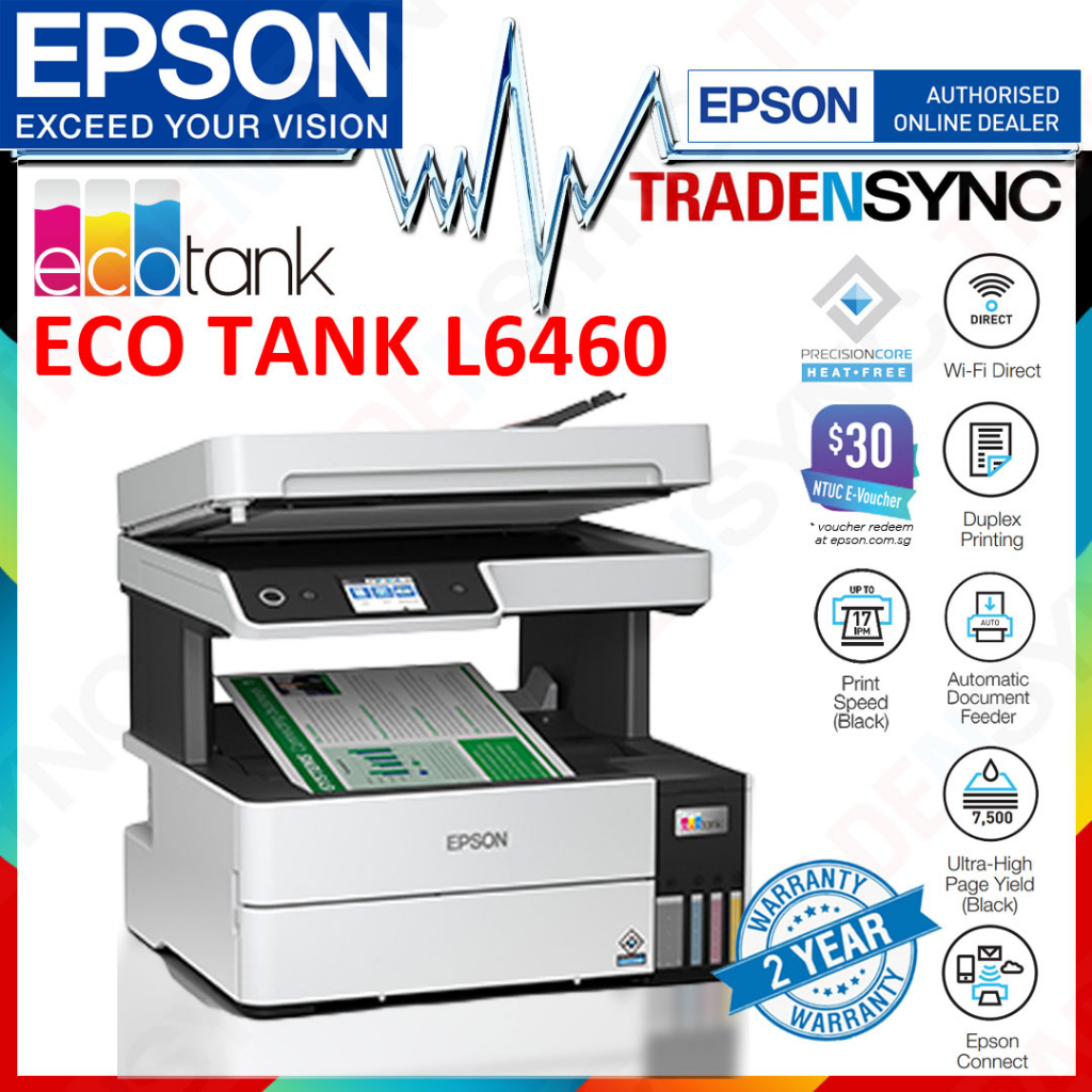 [Wireless Printer] Epson L6460 Wi-Fi Duplex All-in-One Ink Tank Printer ...